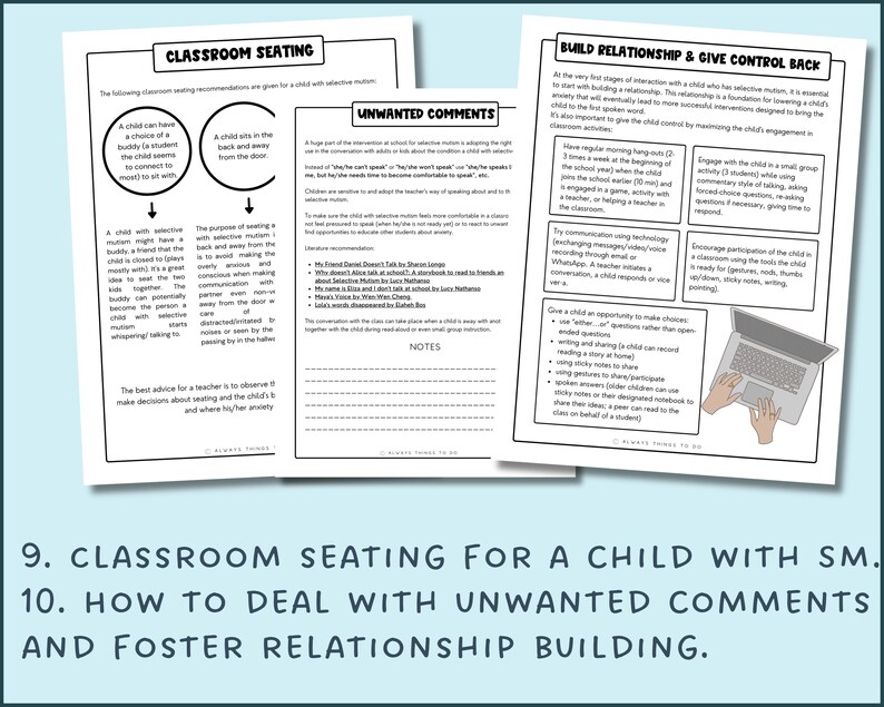 Selective Mutism Classroom Accommodations Selective Mutism Anxiety ...