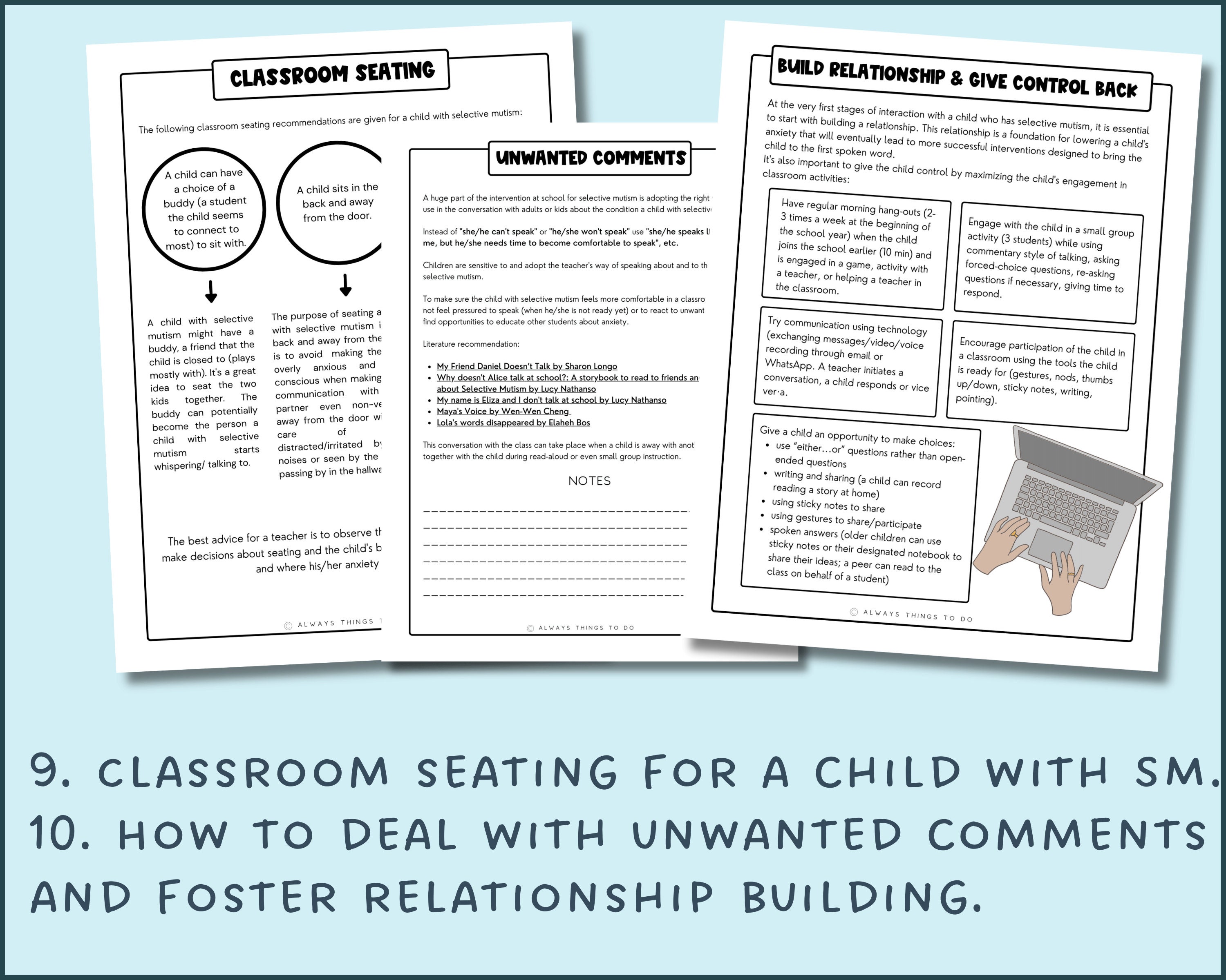 Selective Mutism Classroom Accommodations Selective Mutism Anxiety ...