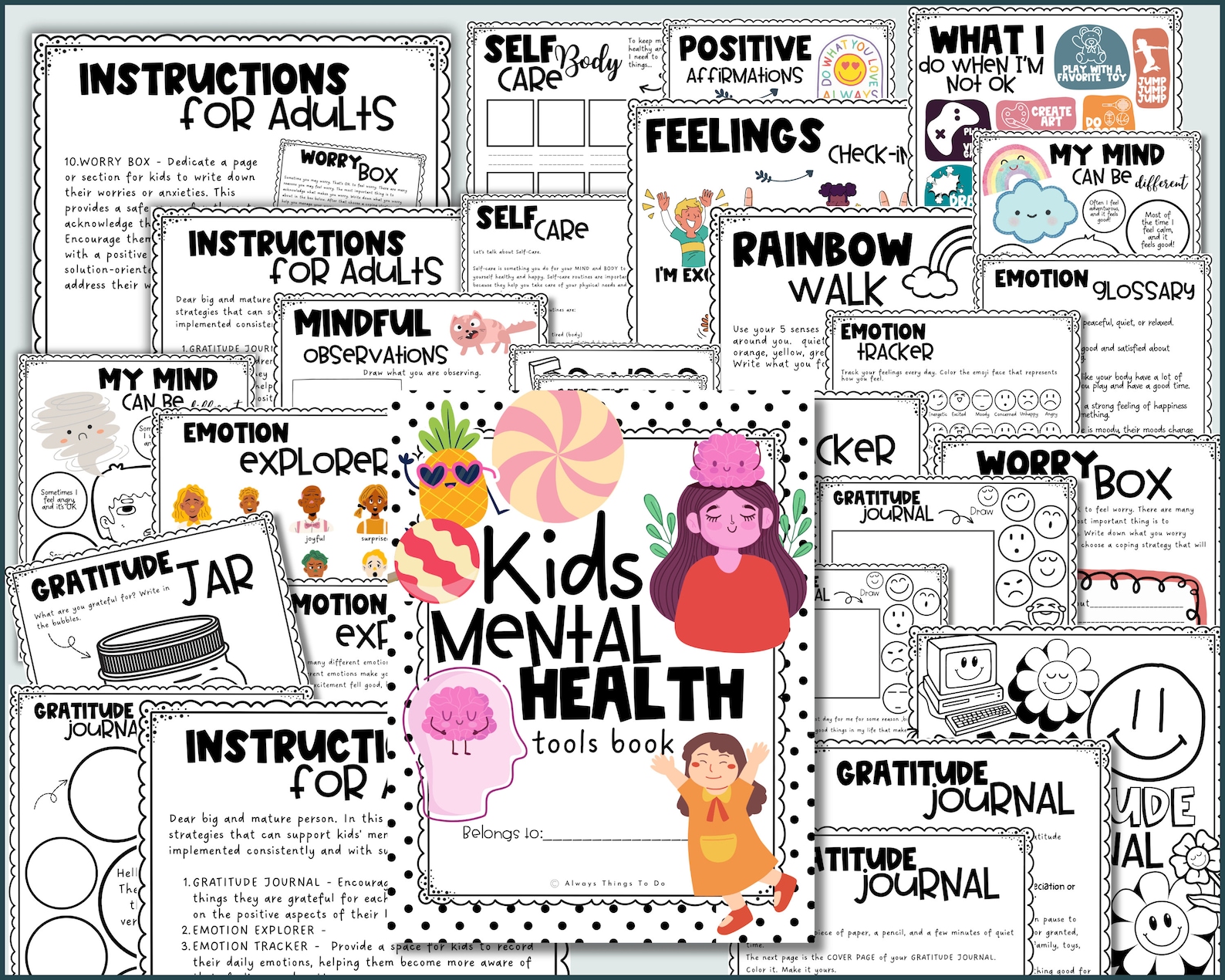 Mental Health Kids Activity Kids Mental Health Worksheets Kid Mental ...