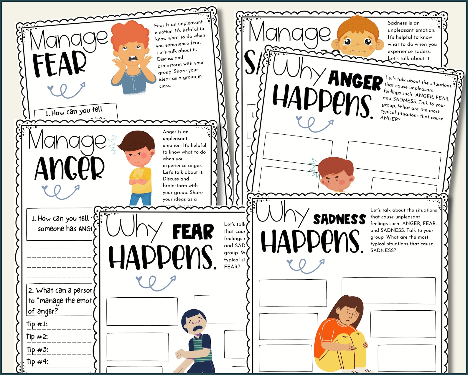 Emotions Activity Emotions and the Body Worksheets Kids Emotions ...