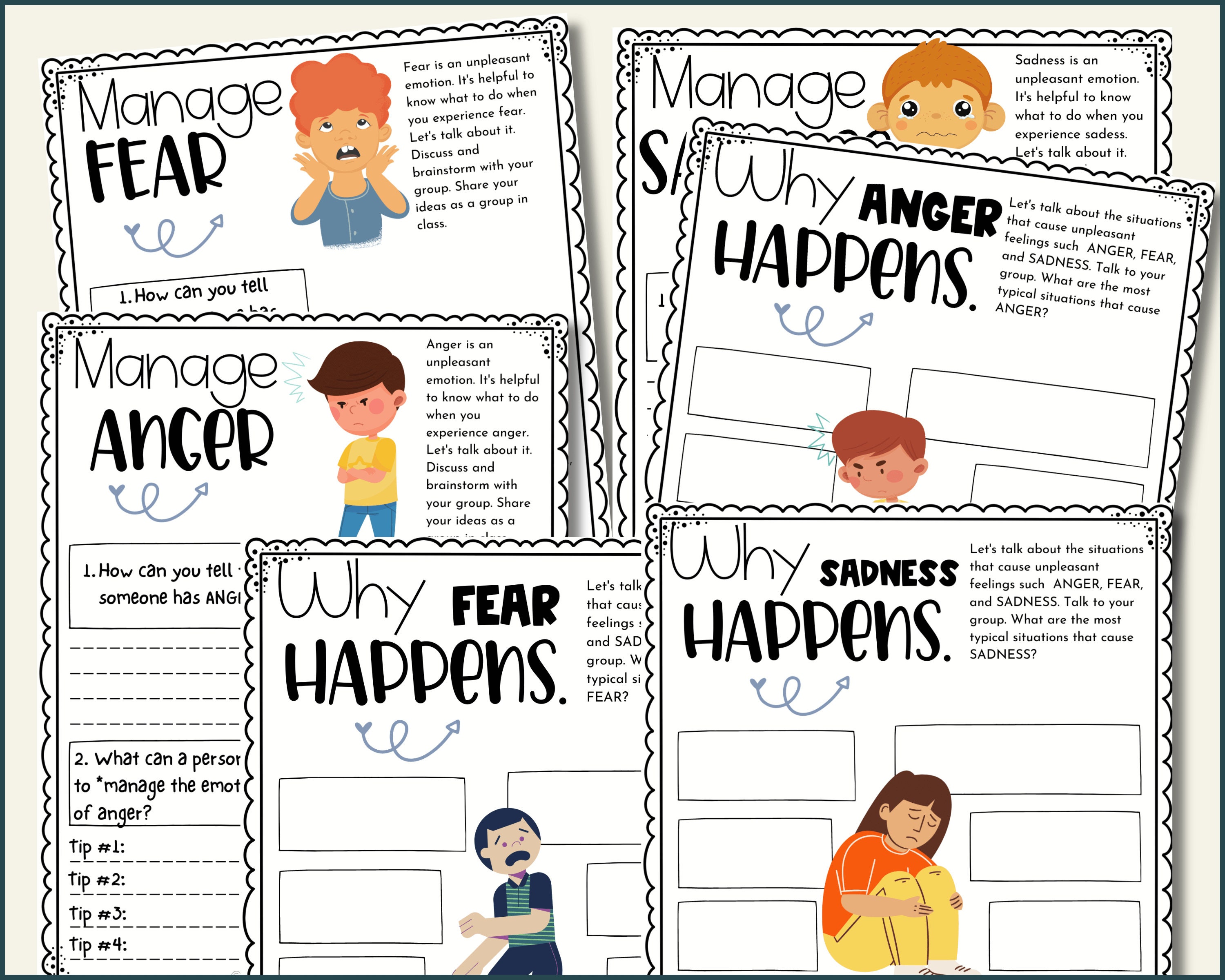 Emotions Activity Emotions and the Body Worksheets Kids Emotions ...