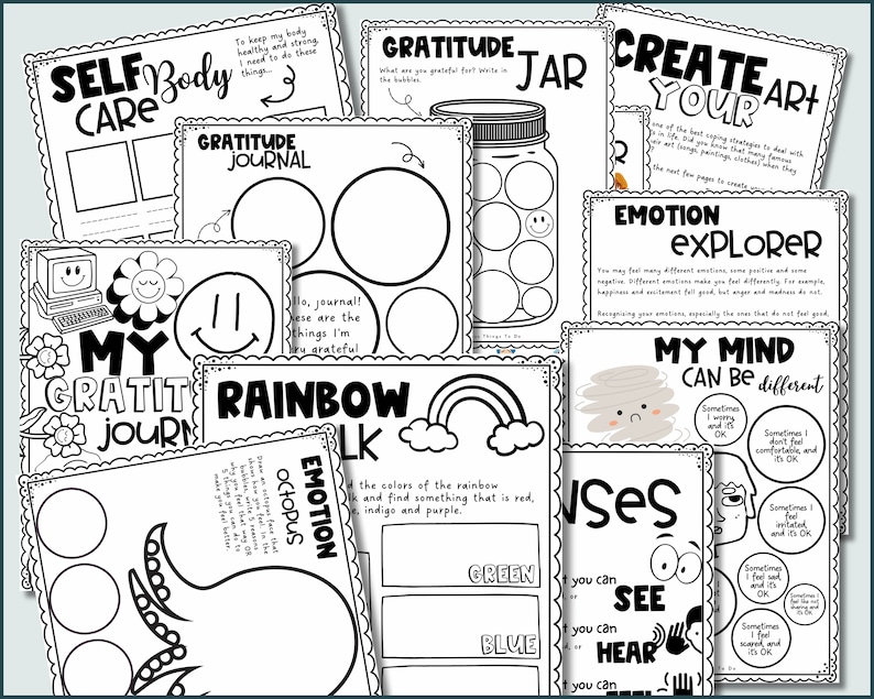 Mental Health Kids Activity Kids Mental Health Worksheets Kid Mental ...