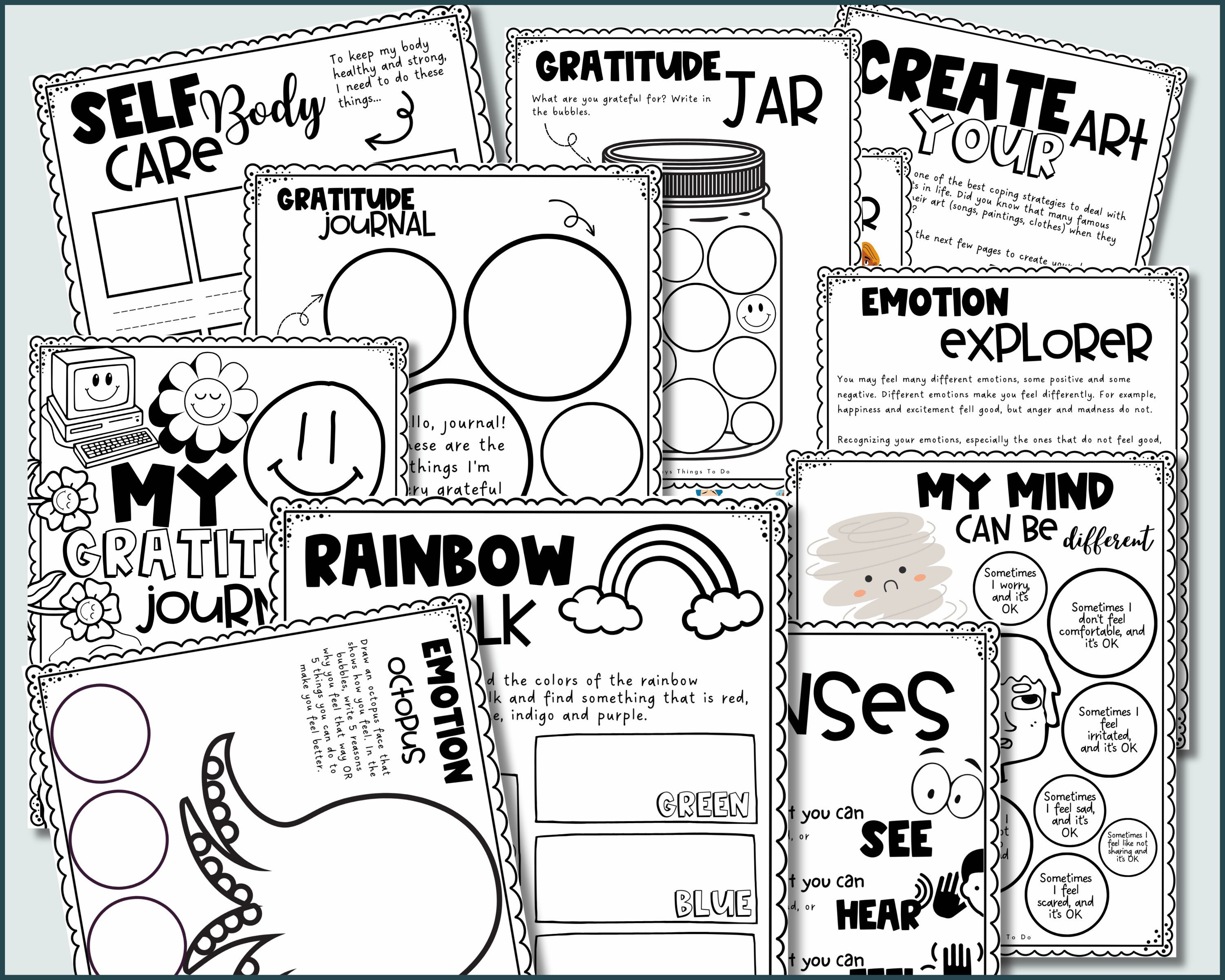 Mental Health Kids Activity Kids Mental Health Worksheets Kid Mental ...