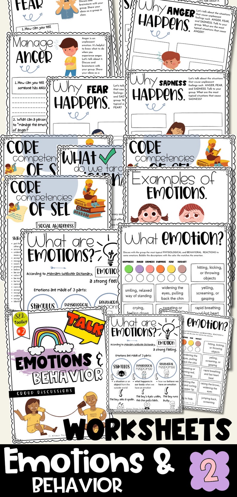 Emotions Activity Emotions and the Body Worksheets Kids Emotions ...