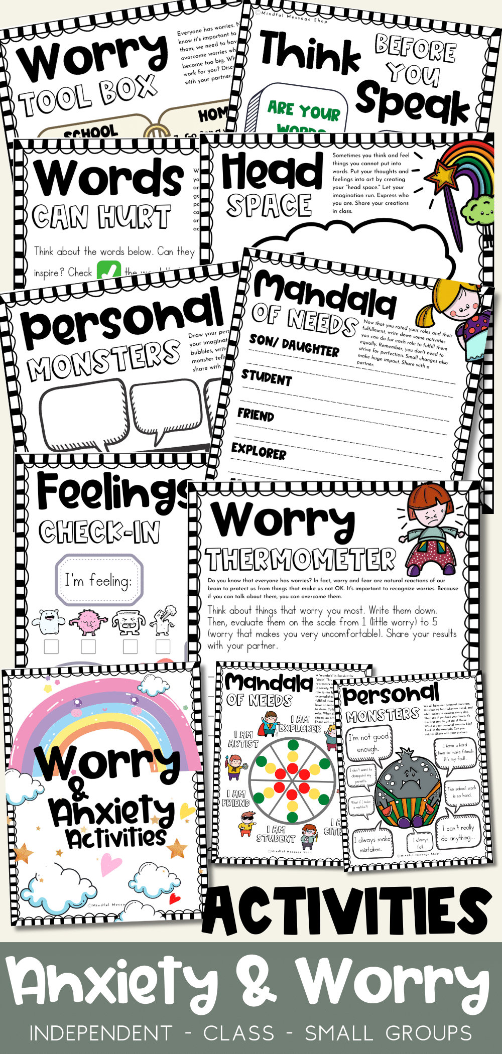 Anxiety Worksheets for Kids Anxiety Workbook for Kids Anxiety Journal ...