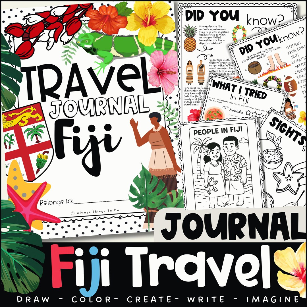 Kids Travel Journal Fiji Kids Travel Activities Kids Fiji Travel ...