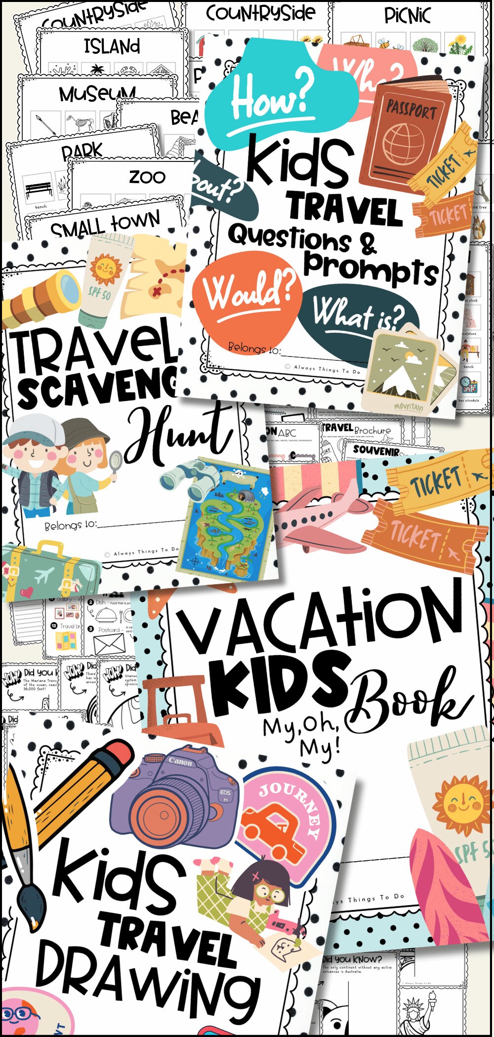 Travel Journal Kit Travel Journal Activities for Kids Travel Journal ...