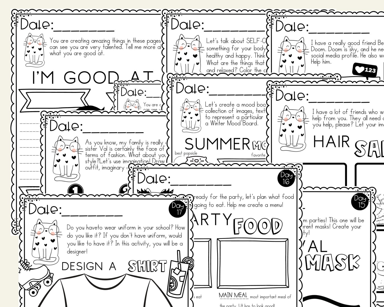 Journaling Pages Activities for Kids Writing Worksheets Kids Journal ...