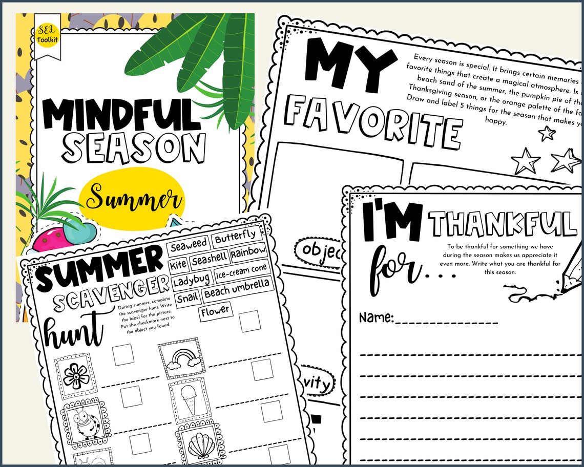 Kids Summer Journal Printable Kids Summer Activity Kids Summer Writing ...