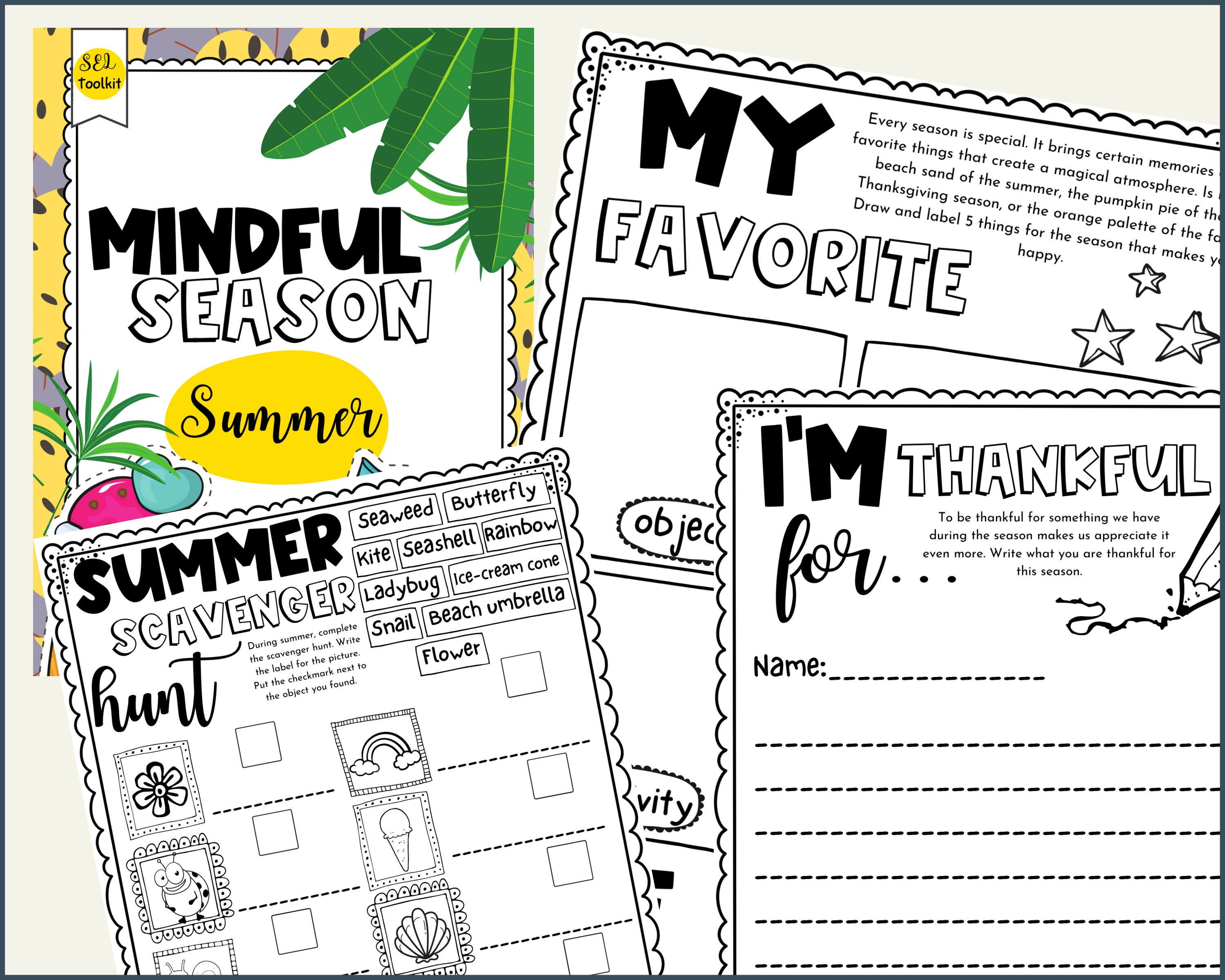 Kids Summer Journal Printable Kids Summer Activity Kids Summer Writing ...