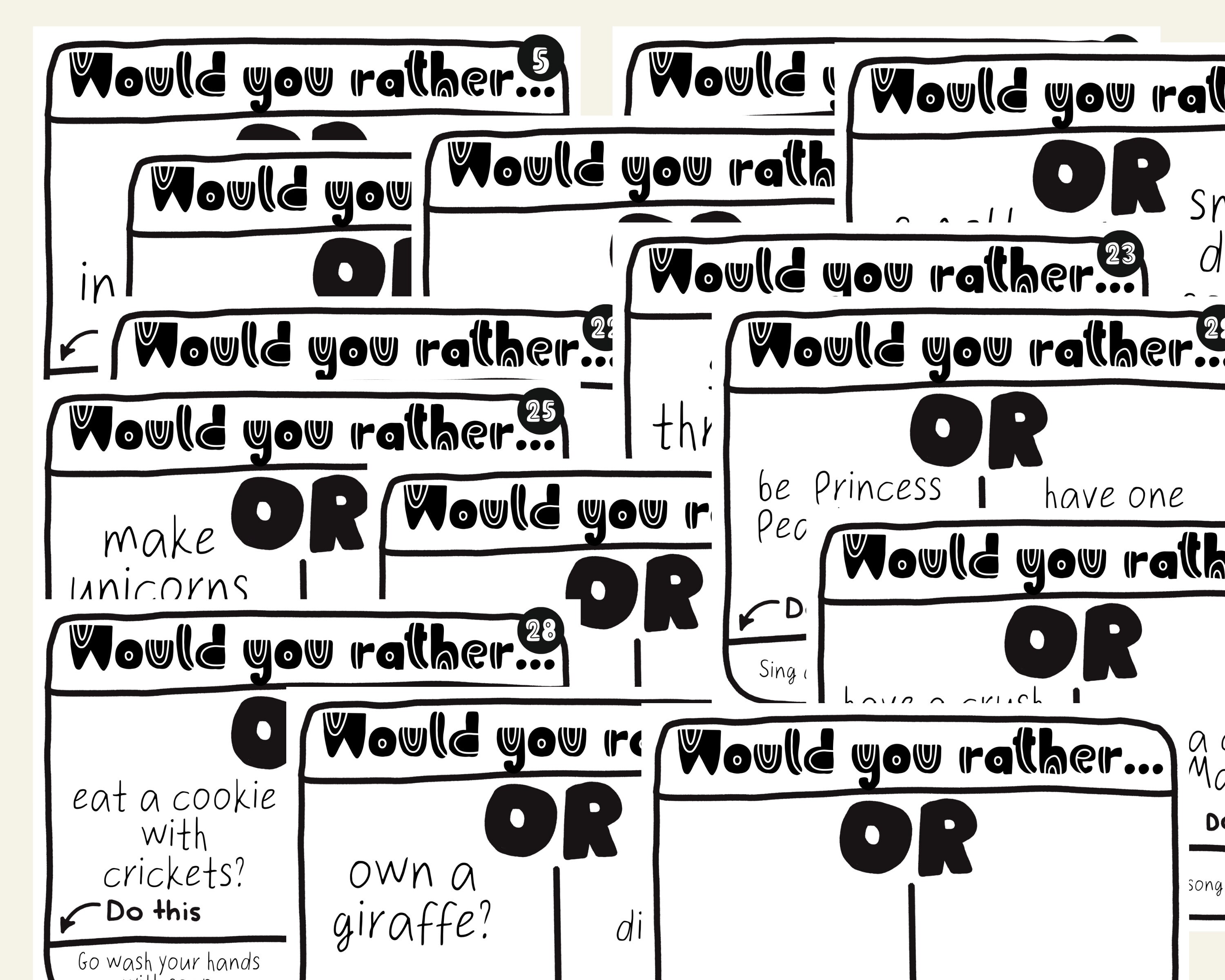 Would You Rather Games for Kids Would You Rather Game Kids Summer Game ...