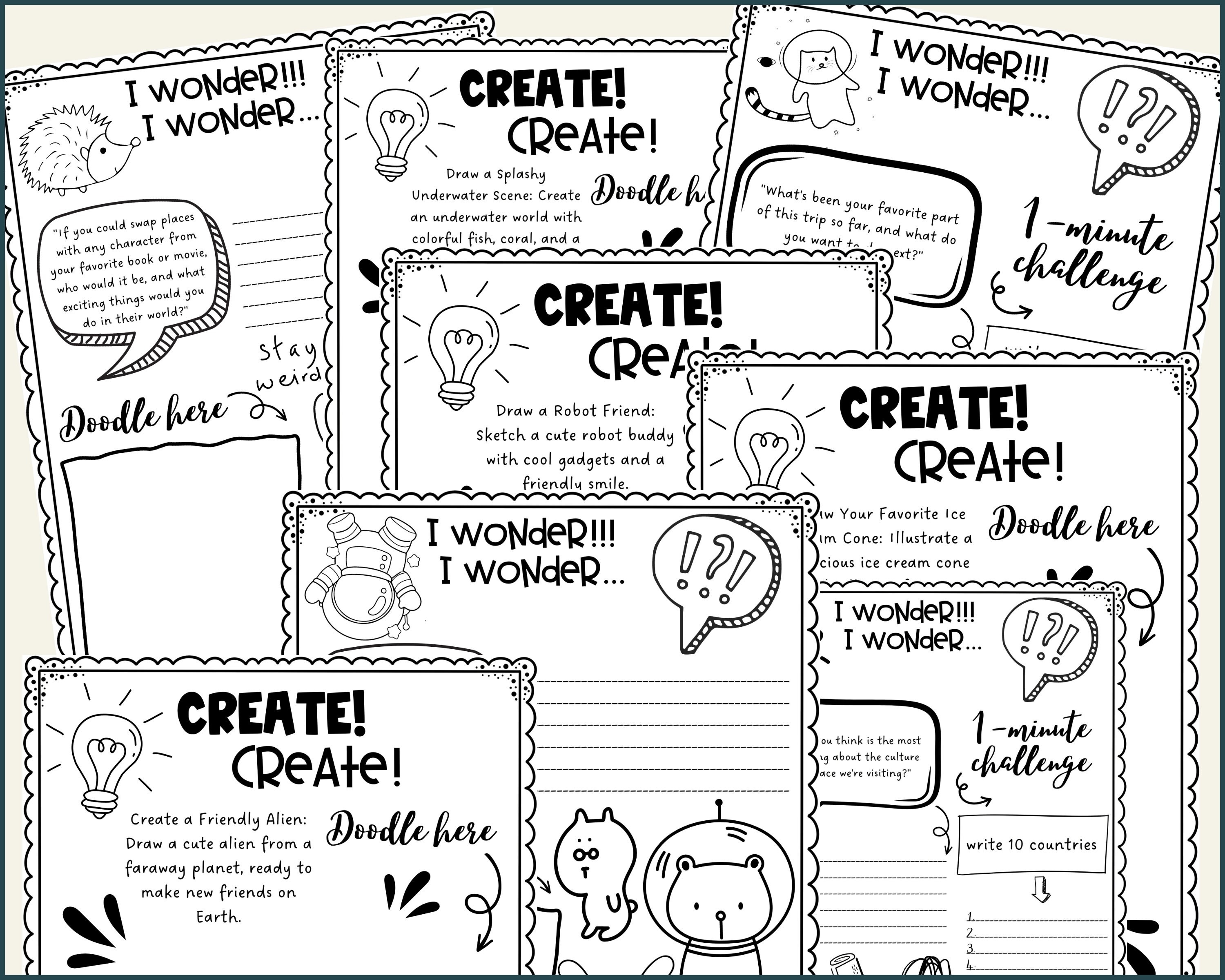 Kids Travel Journal A5 Questions Prompts for Writing Coloring Travel ...