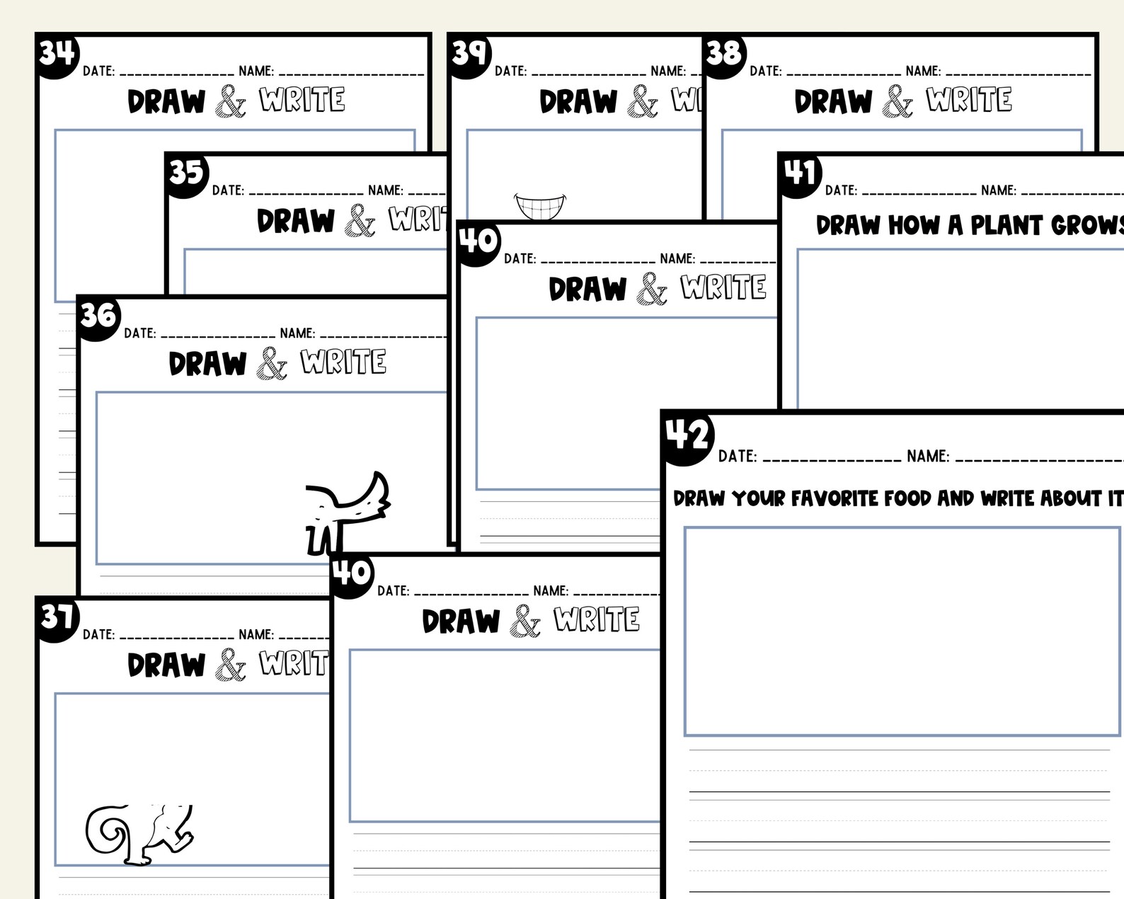 Writing Prompts for Kids Writing Practice Sheet for Kids Writing ...