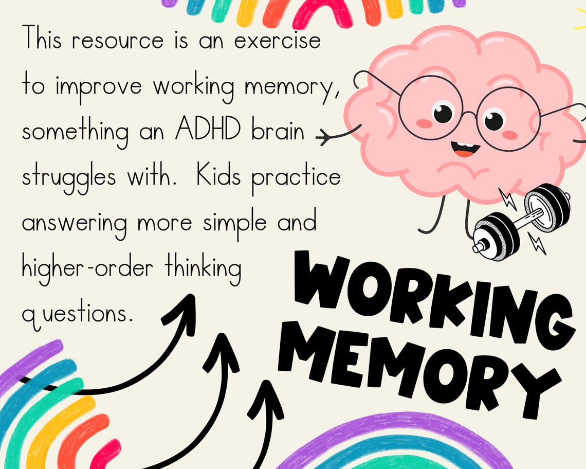 Kids Memory Game Printable Memory Game for Working Memory Game for Kids ...