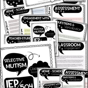 Selective Mutism IEP 504 Goals Selective Mutism Classroom ...