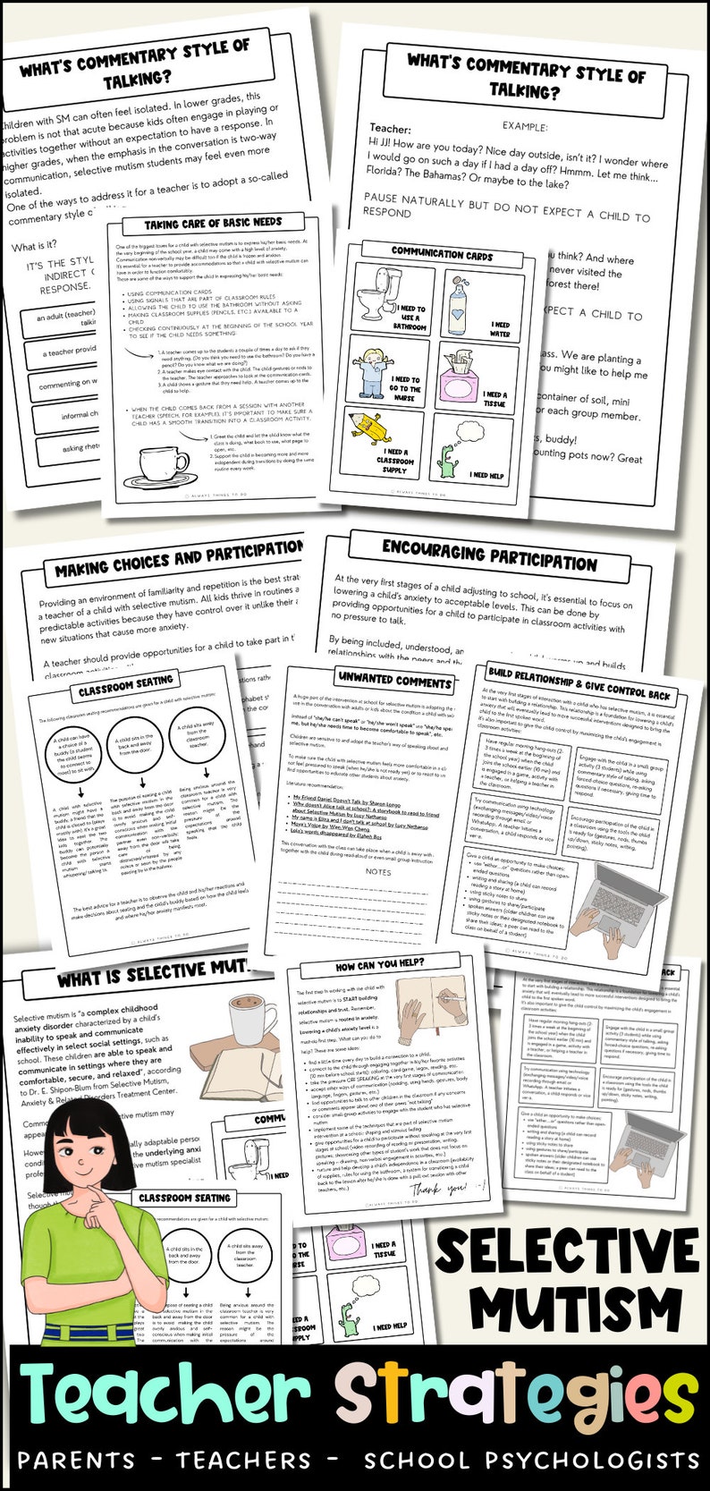 Selective Mutism Classroom Accommodations Selective Mutism Anxiety ...