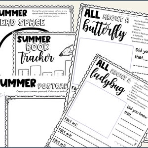 Kids Summer Journal Printable Kids Summer Activity Kids Summer Writing ...