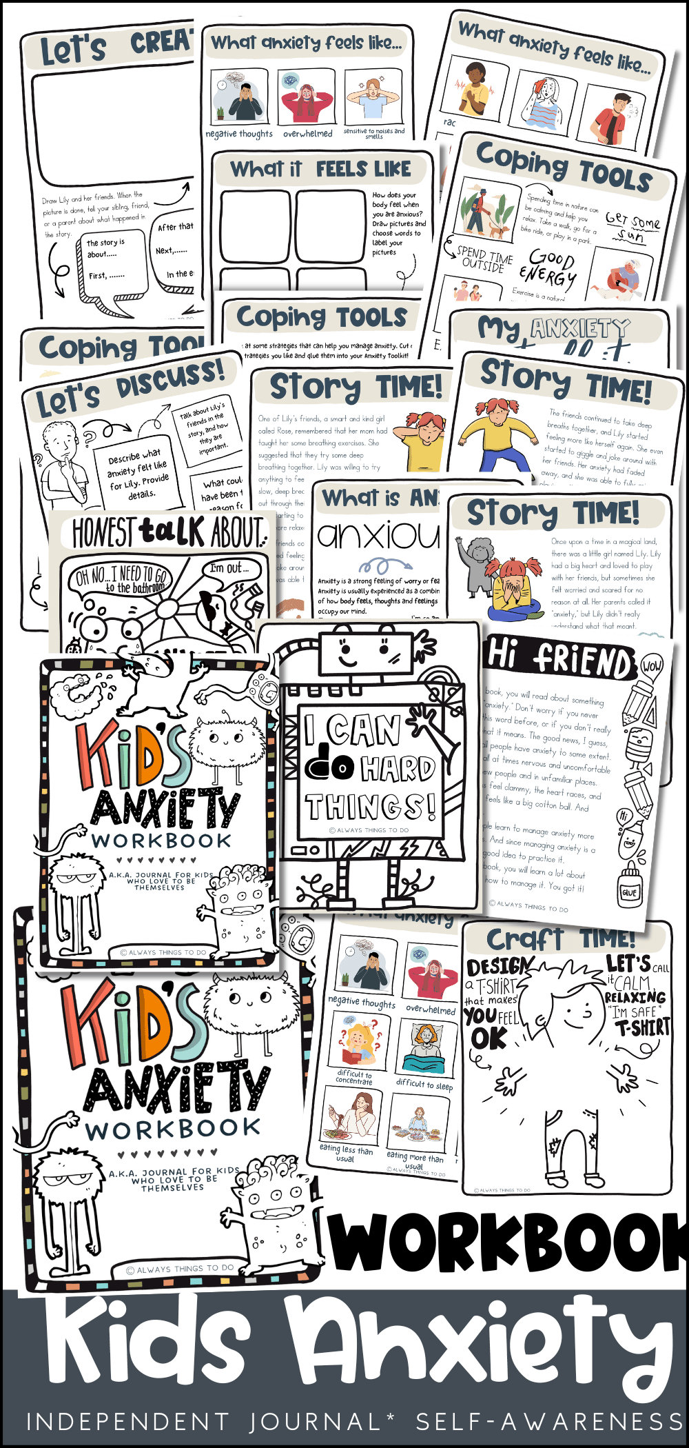 Anxiety Workbook for Kids Worry Worksheets Anxiety Worksheets for Kids ...