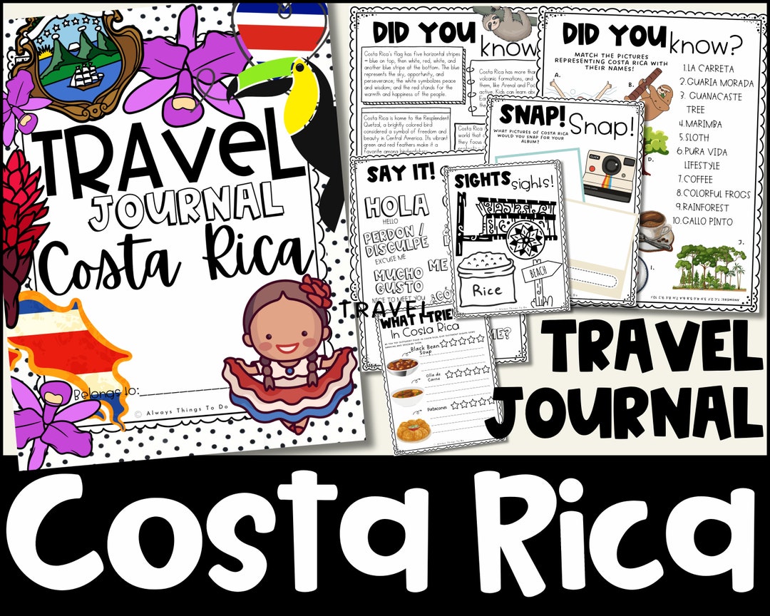 Kids Travel Journal Costa Rica Travel Journal Kids Costa Rica Kids ...