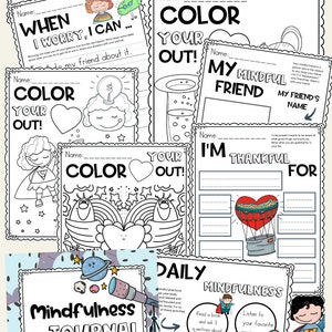 Mindfulness Journal Kids Mindfulness Journal Printable Mindfulness ...
