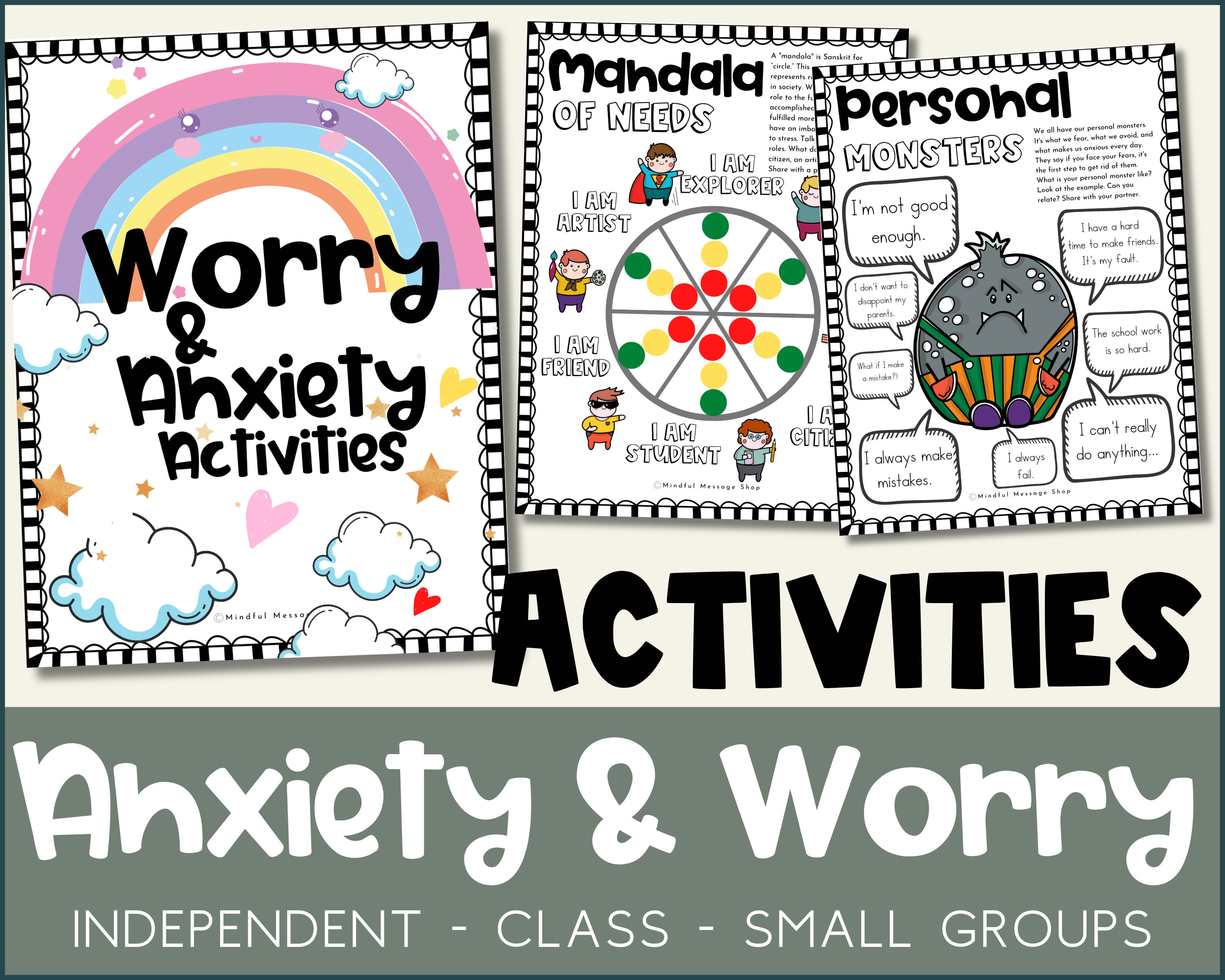 Anxiety Worksheets for Kids Anxiety Workbook for Kids Anxiety Journal ...