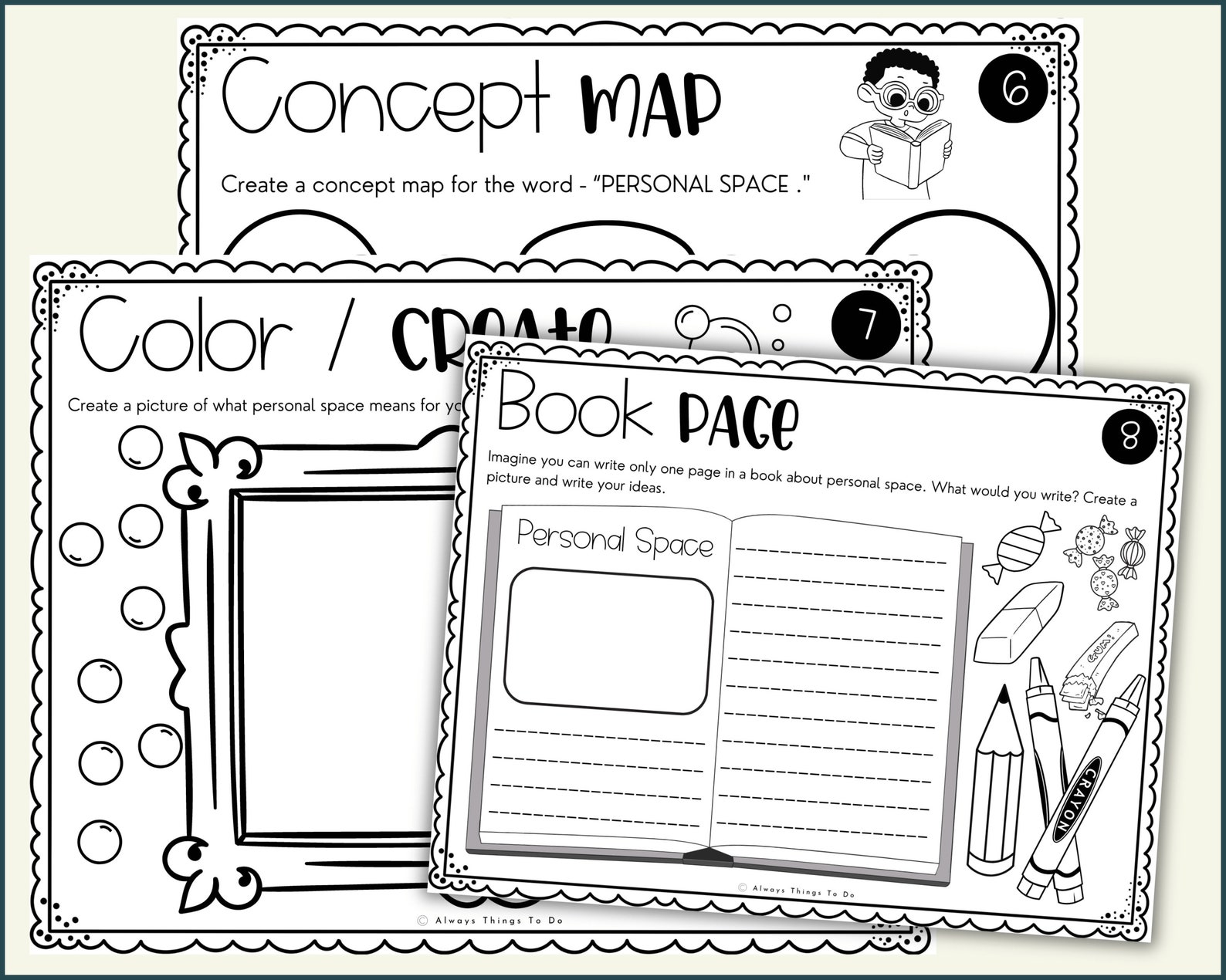 Boundaries Worksheets for Kids Boundaries Journal Boundaries Workbook ...