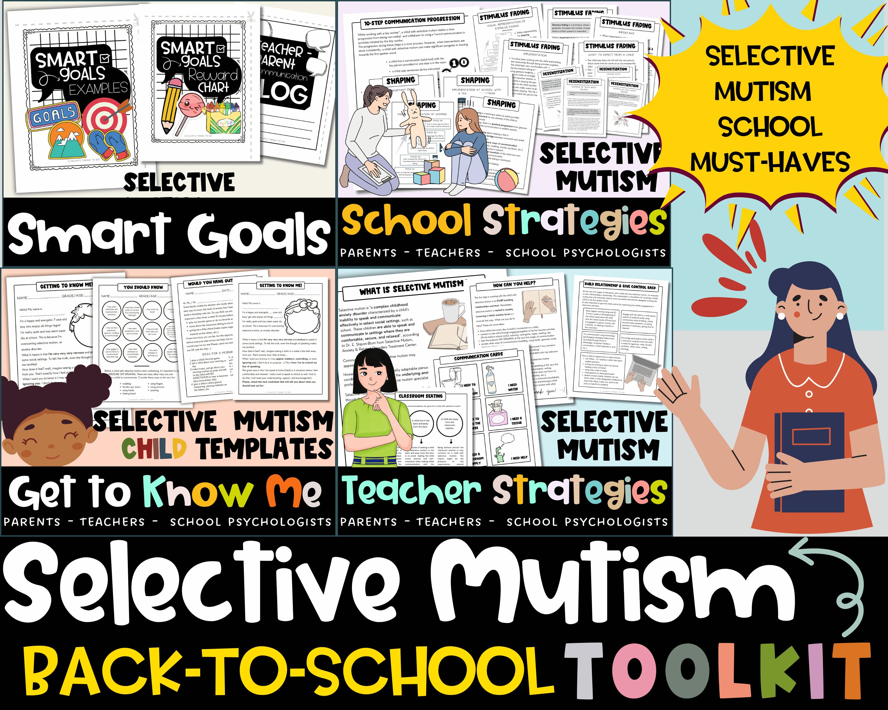 Selective Mutism Back to School Pack for Teachers Selective Mutism ...