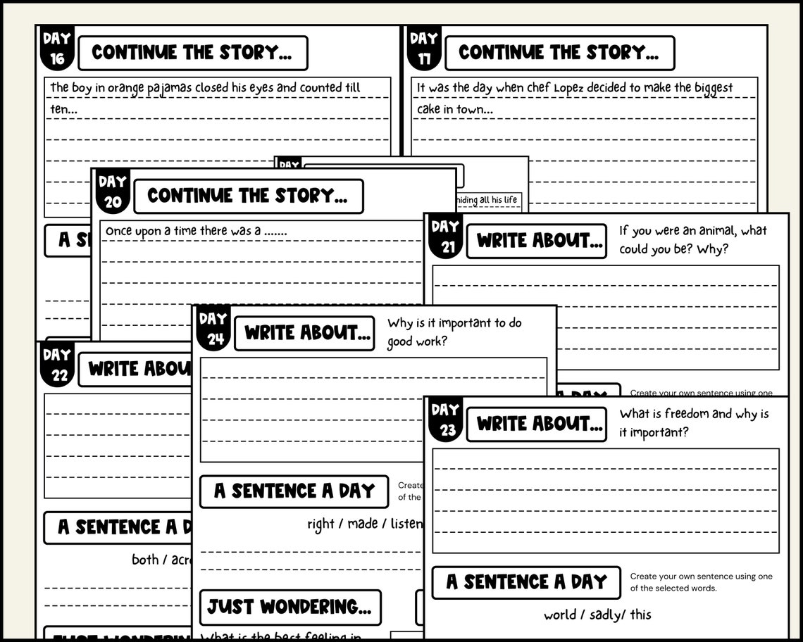 Kids Writing Journal Kids Writing Notebook With Prompts Kids Writing ...