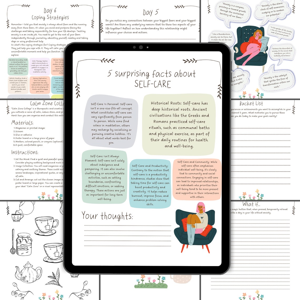 Mental Health Journal Printable With Therapy Prompts Mental Health ...
