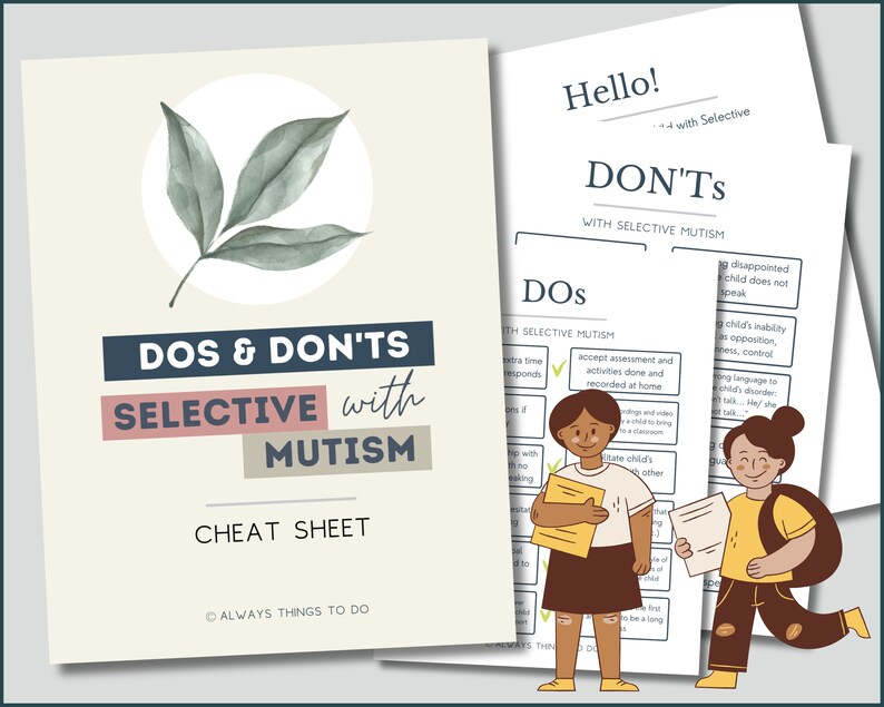 Selective Mutism Dos and Don'ts Selective Mutism Information Guide ...