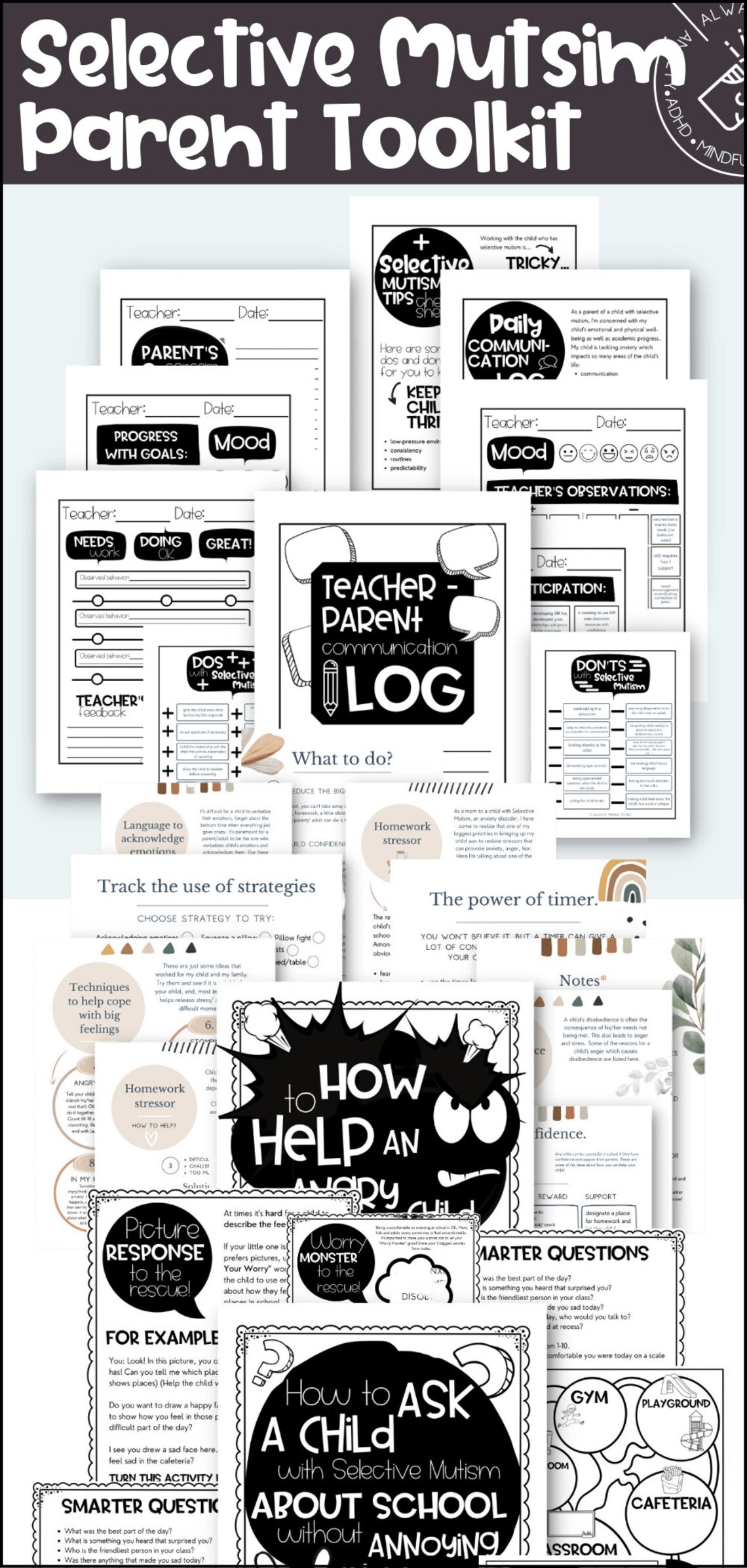 Social Anxiety Toolkit Selective Mutism IEP 504 Goals Selective Mutism ...
