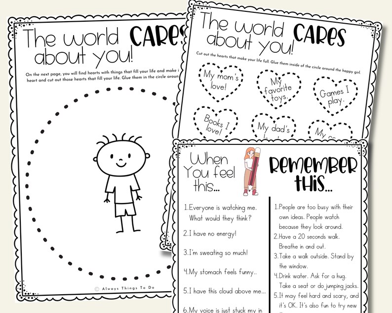 Worry Journal Kid Worry Worksheets for Kids Worry Journal Printable ...