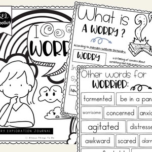 Worry Journal Kid Worry Worksheets for Kids Worry Journal Printable ...