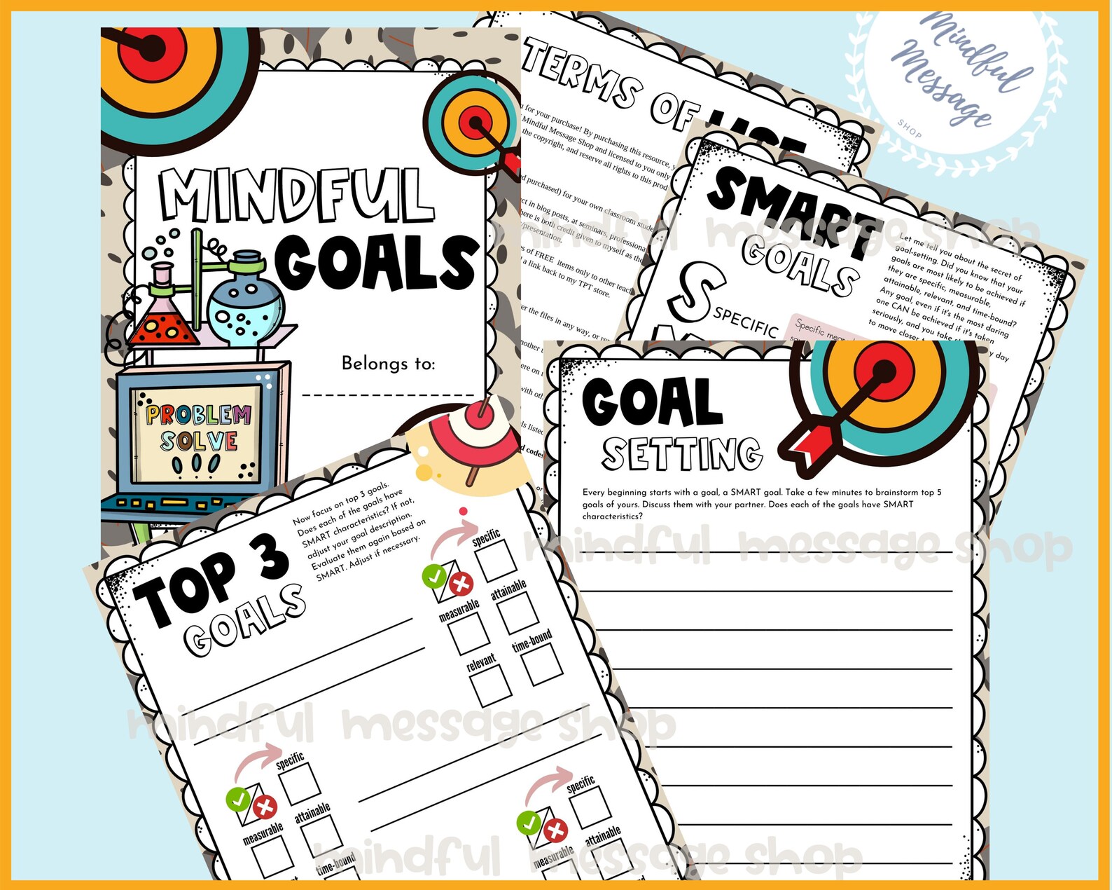 Kids Goals Planner Kids Goals Chart Back to School Goals Workbook Goals ...