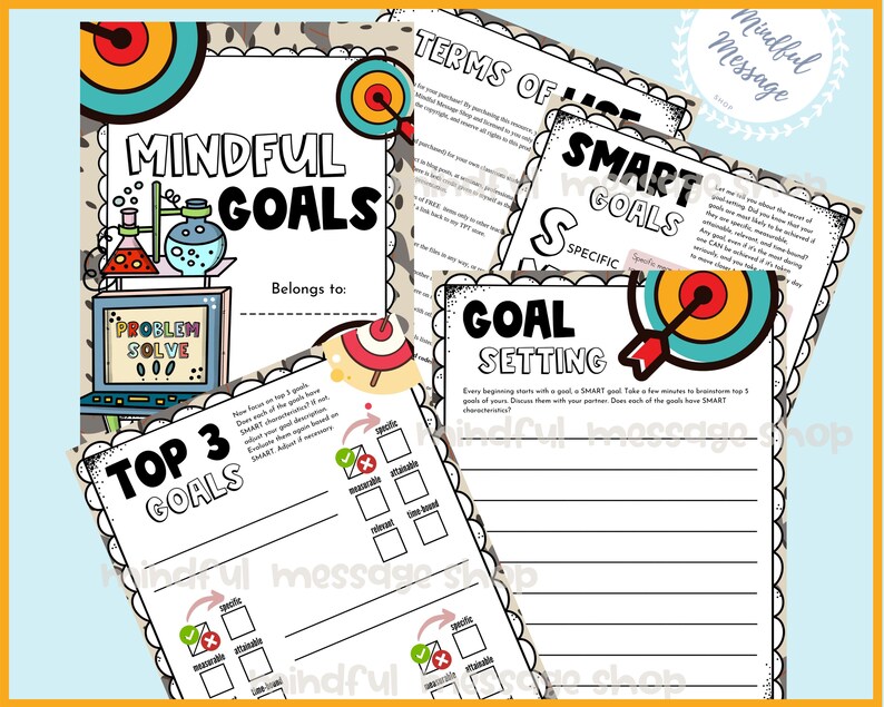 Kids Goals Planner Kids Goals Chart Back to School Goals Workbook Goals ...