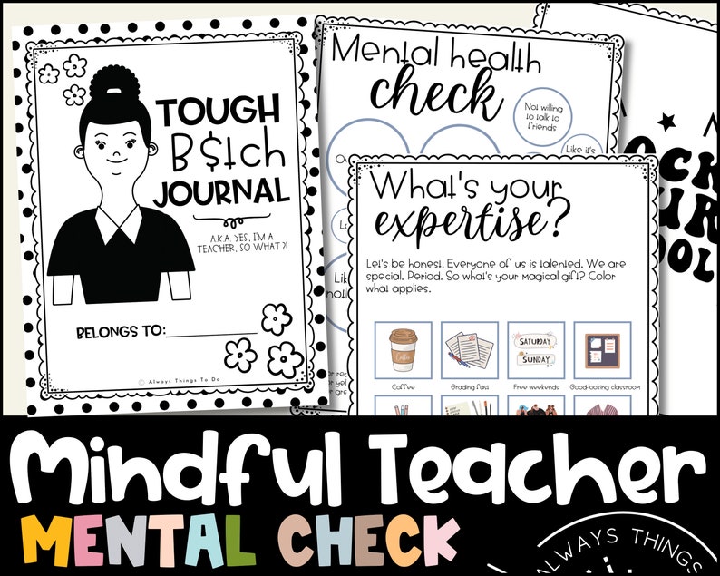 Mindful Teacher Mental Health Check Resource Mindful Teacher Mental ...