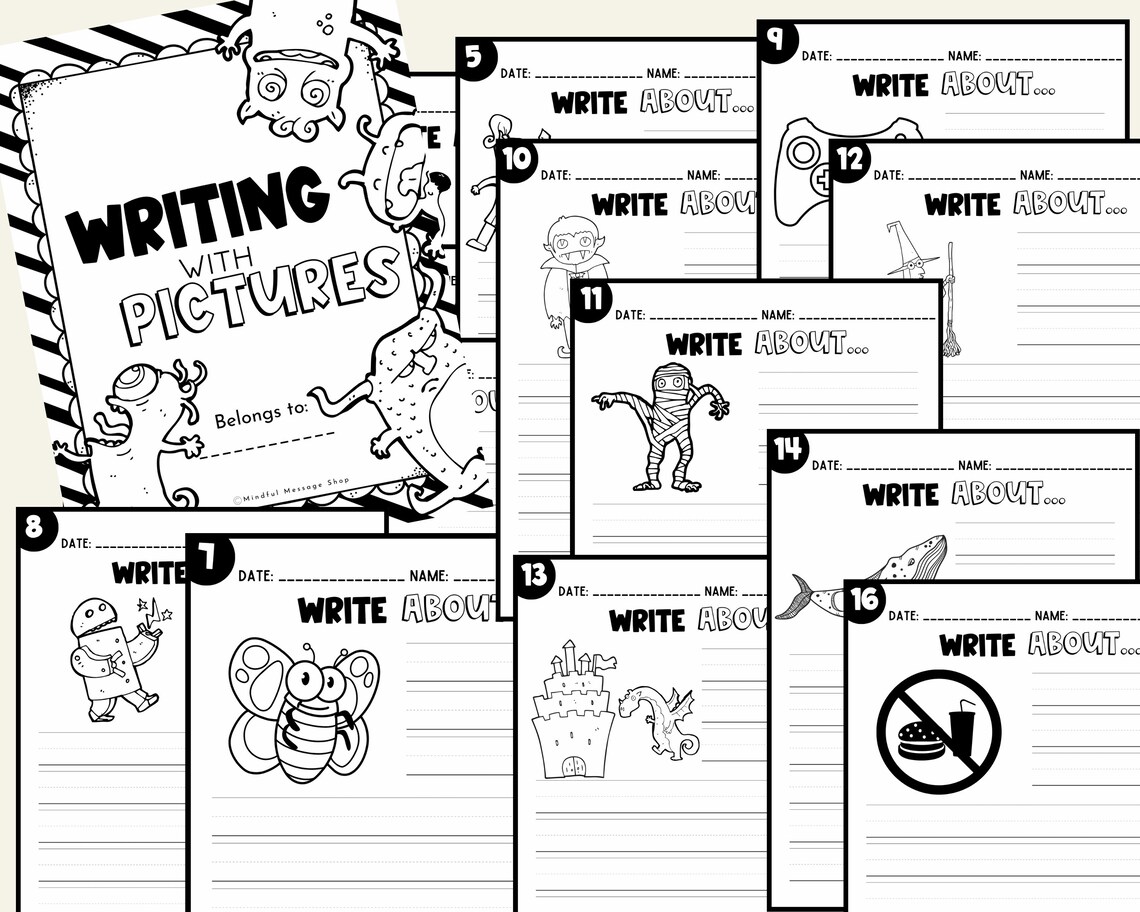 Writing Prompts for Kids Writing Practice Sheet for Kids Writing ...