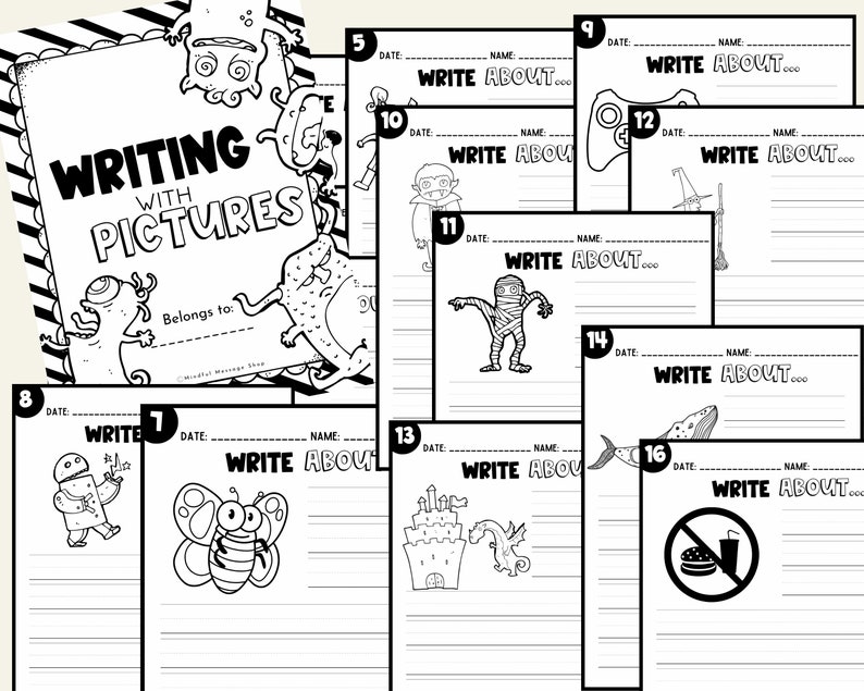 Writing Prompts for Kids Writing Practice Sheet for Kids Writing ...