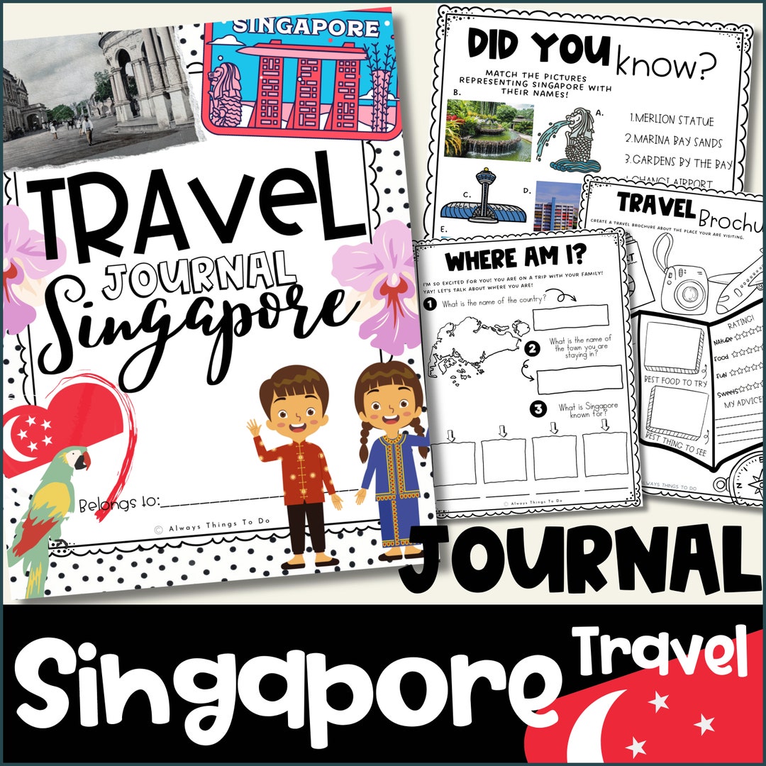 Kid Travel Journal Singapore Travel Journal Kid Singapore Vacation Book ...