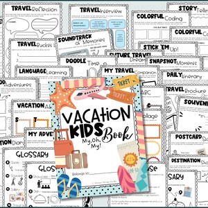 Travel Journal Kit Travel Journal Activities for Kids Travel Journal ...