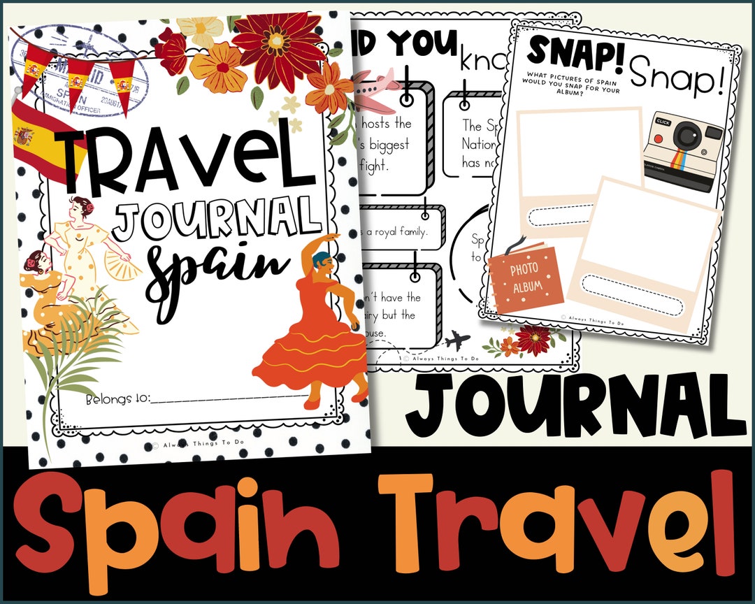 Travel Journal for Spain Kids Travel Journal for Kids Travel Activities ...