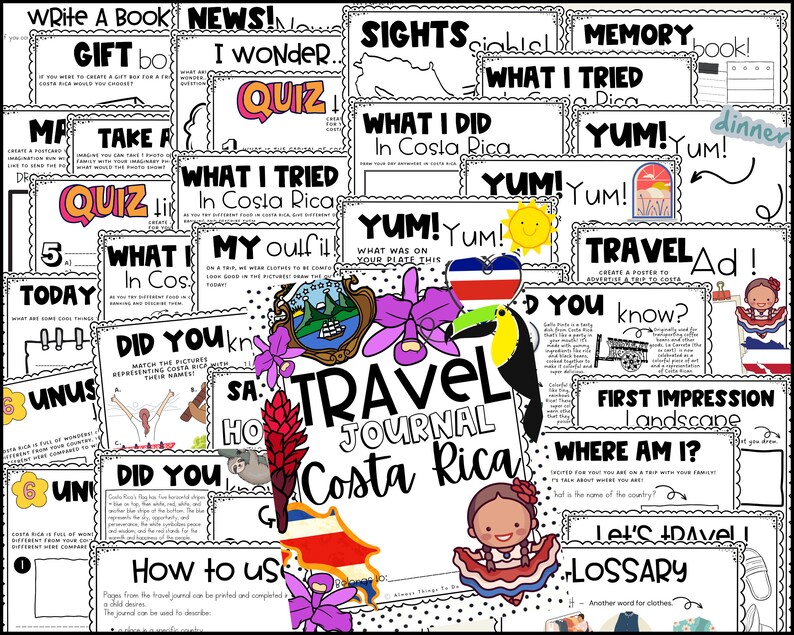 Kids Travel Journal Costa Rica Travel Journal Kids Costa Rica Kids ...