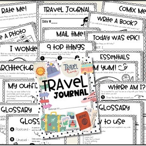 Travel Journal Printable Travel Journal for Kids Travel Book Activities ...