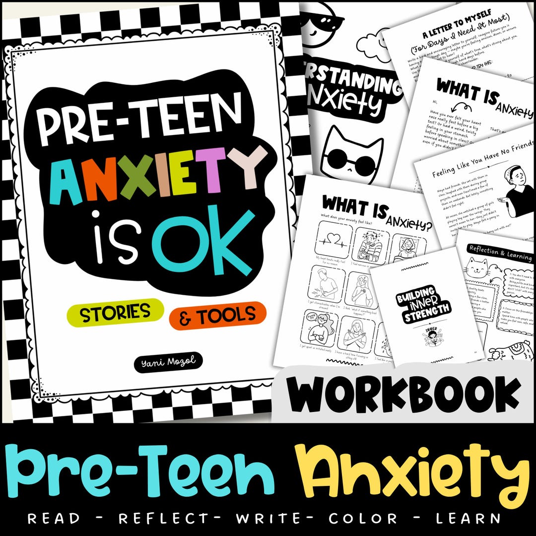 Teen Anxiety Journal & Workbook Teen Anxiety Relief Coping Tools ...