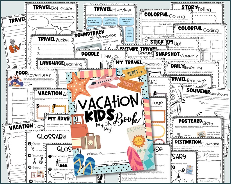 Kids Vacation Book Kids Travel Book Kids Travel Journal Kids Vacation ...