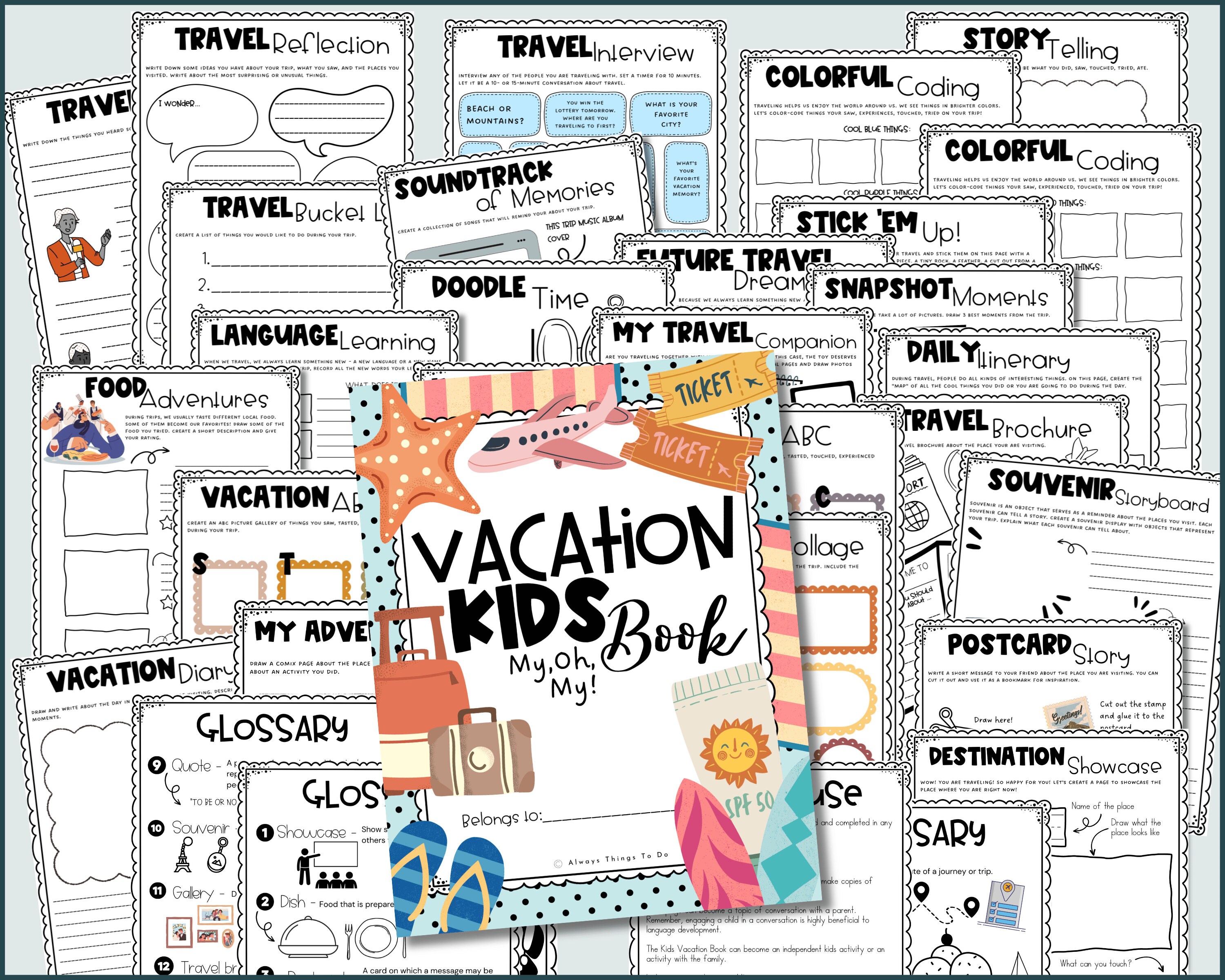 Kids Vacation Book Kids Travel Book Kids Travel Journal Kids Vacation ...