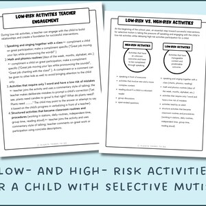 Selective Mutism Classroom Accommodations Selective Mutism Anxiety ...