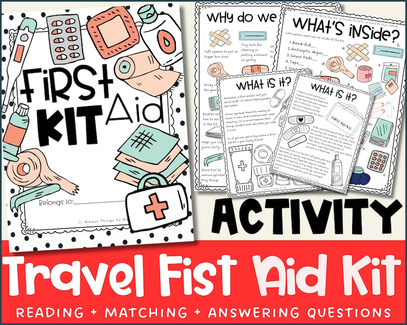 First Aid Kit Kids Travel Activity for Kids Travel Download for Kids ...