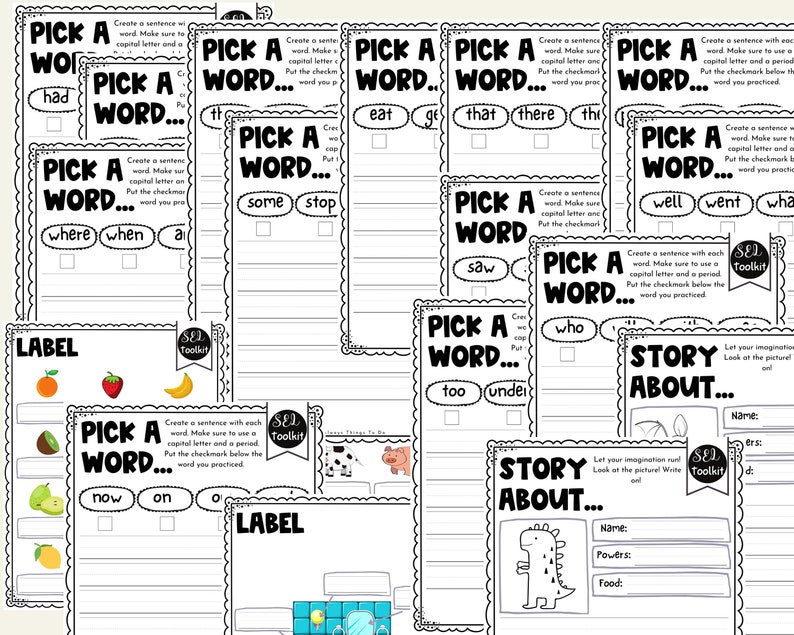 Kids Writing Worksheets for 1st and 2nd Graders Kids Summer Writing ...