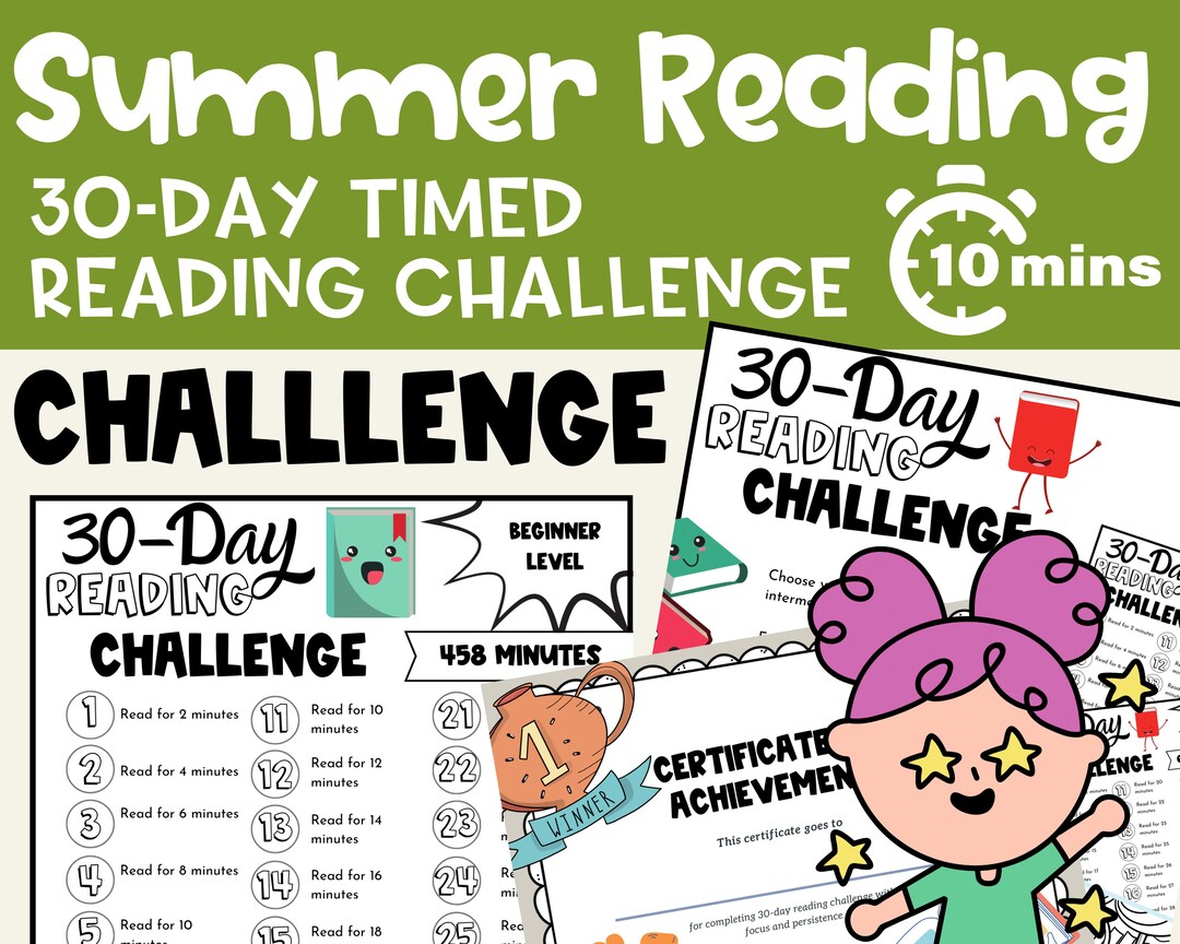 Summer Reading Log Summer Reading Chart Summer Reading Challenge Summer ...